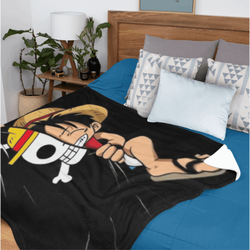 Plaid noir Monkey D Luffy enfant • Univers Plaid